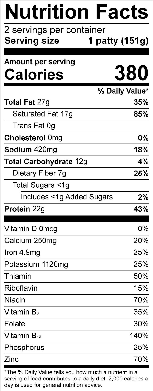 What are the nutrition facts for Impossible™ Beef Meat From Plants ...